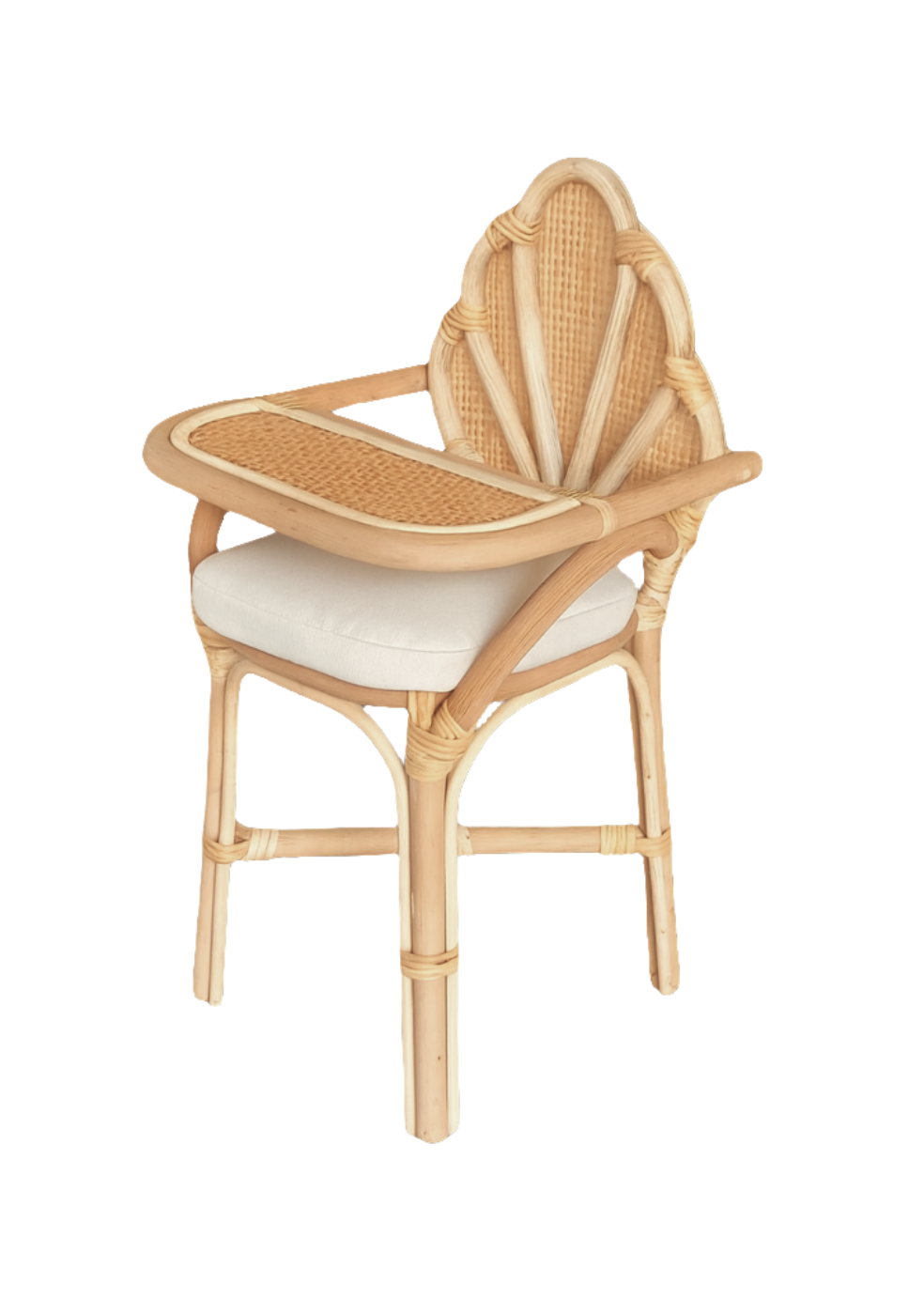 Isla Seashell Doll High Chair – Beach and Wood